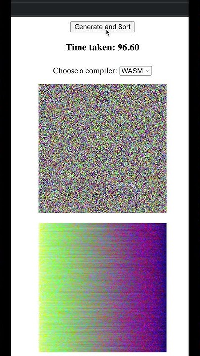 Pixel Sorting (JS Vs Web Assembly) #shorts - YouTube