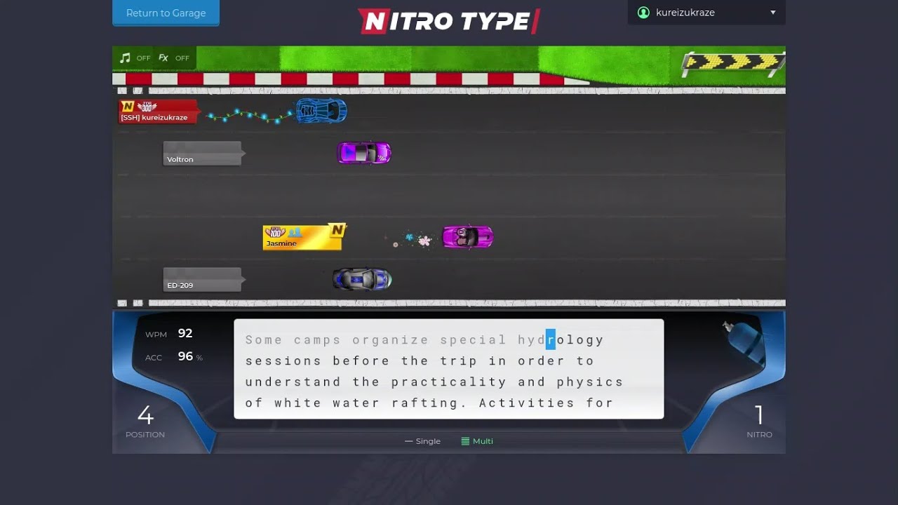 Doing Some Races On Nitro Type - YouTube