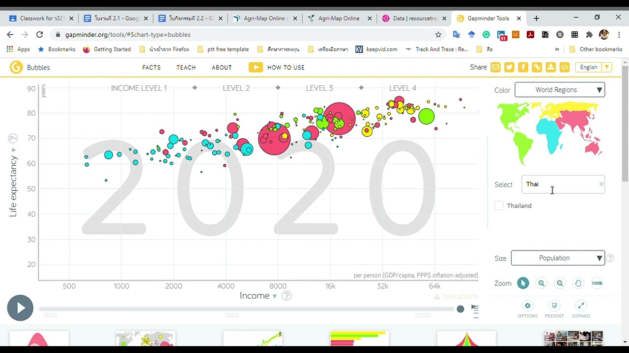 ใช้ Gapminder Tools 1 - YouTube