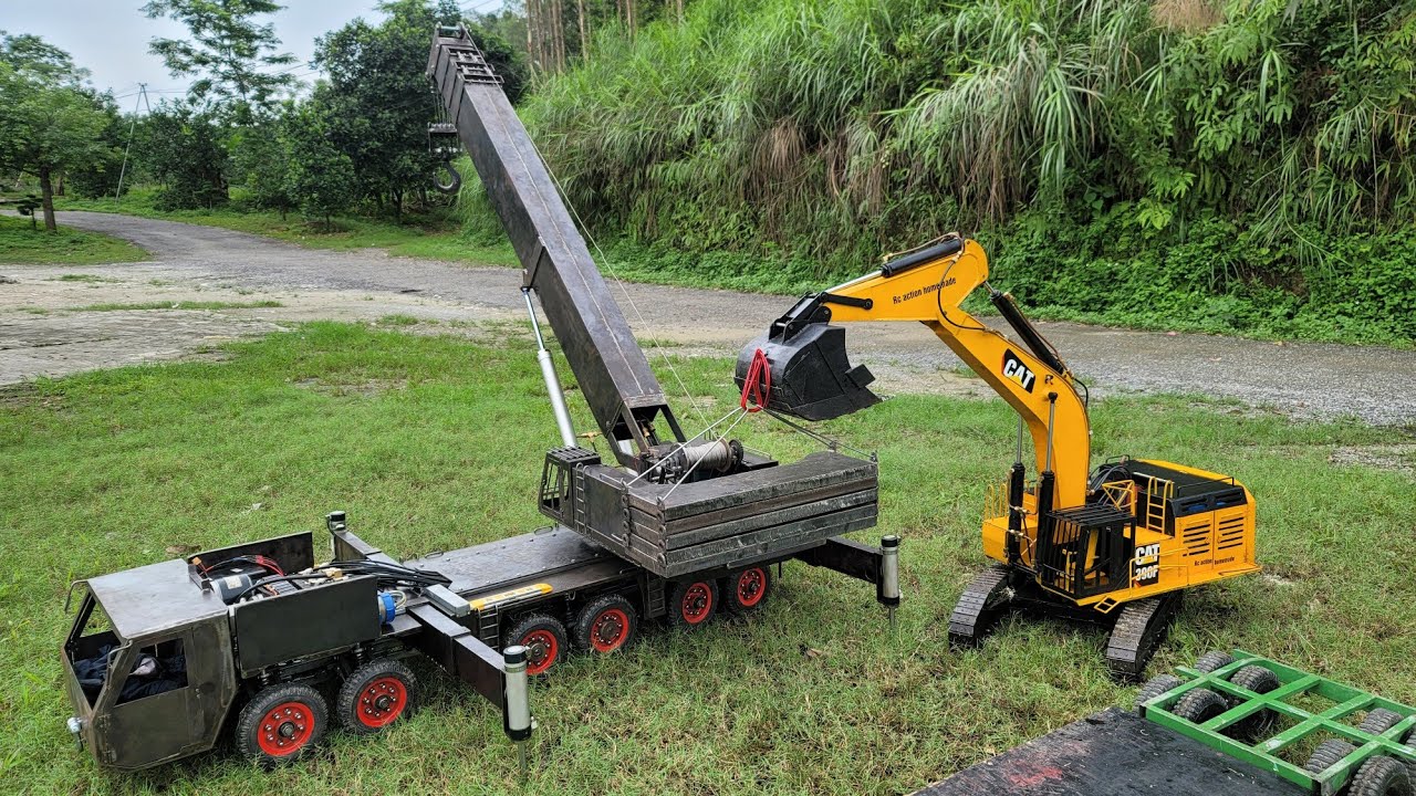 homemade crane, test full | rc action homemade - YouTube