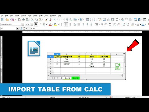 Adding a Calc Table into a Writer document || libreoffice calc table into libreoffice writer 🔥🔥 ...