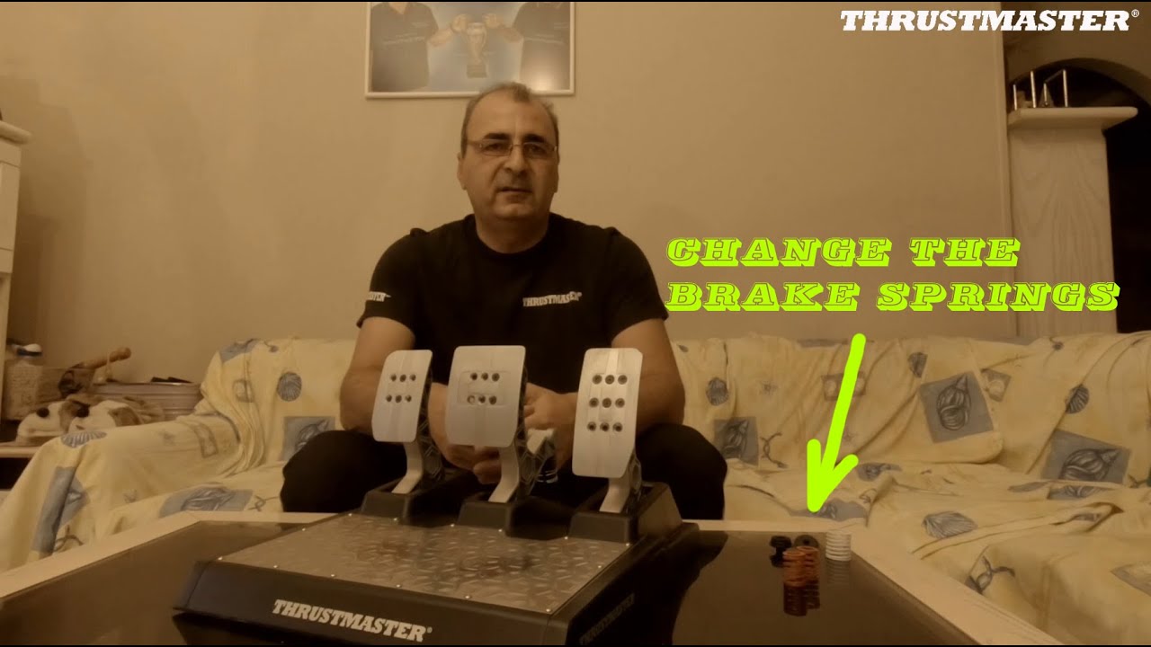Thrustmaster TLCM pedals,so easy to change the brake springs - YouTube