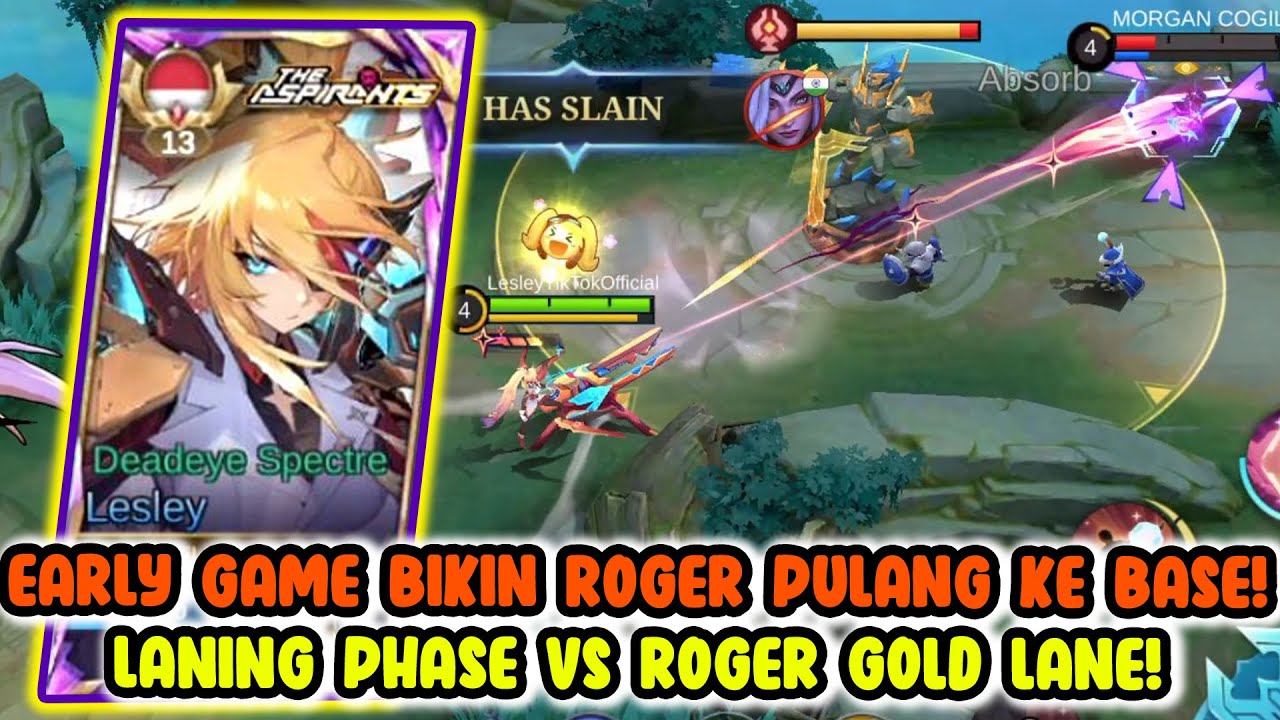 Tutorial Laning Phase VS Roger Gold Lane! Bikin Roger Gapunya Item| Top ...