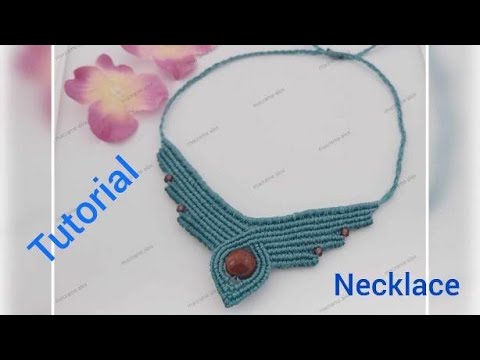 #tutorial How to make a #macrame #necklace with beads step by step ...