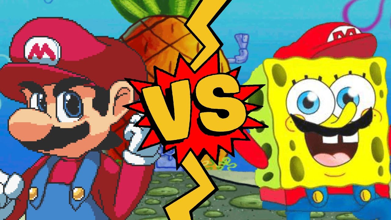 M.U.G.E.N Battles | Mario vs SpongeBob SquarePants - YouTube