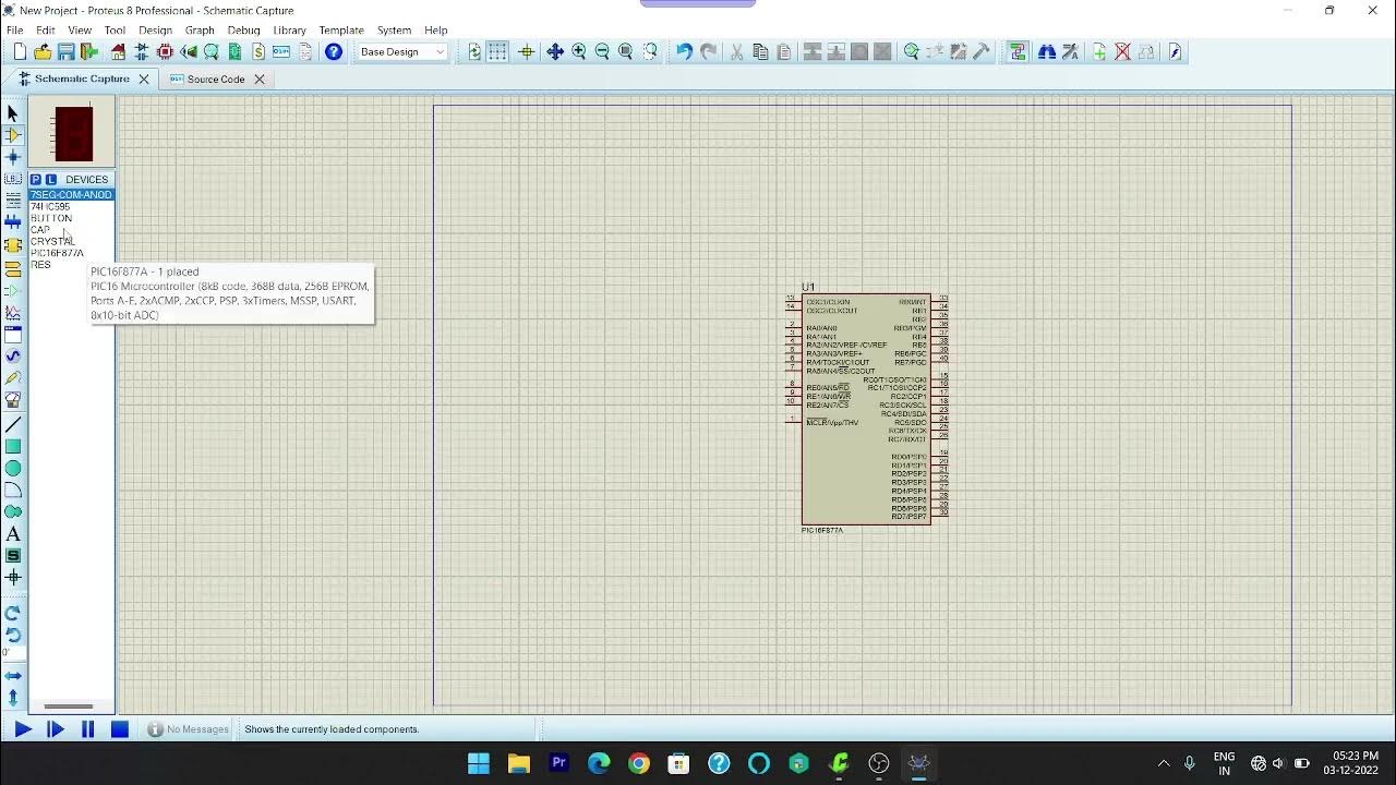 7 segment display interfacing with 74HC595 and pic16f877a - YouTube