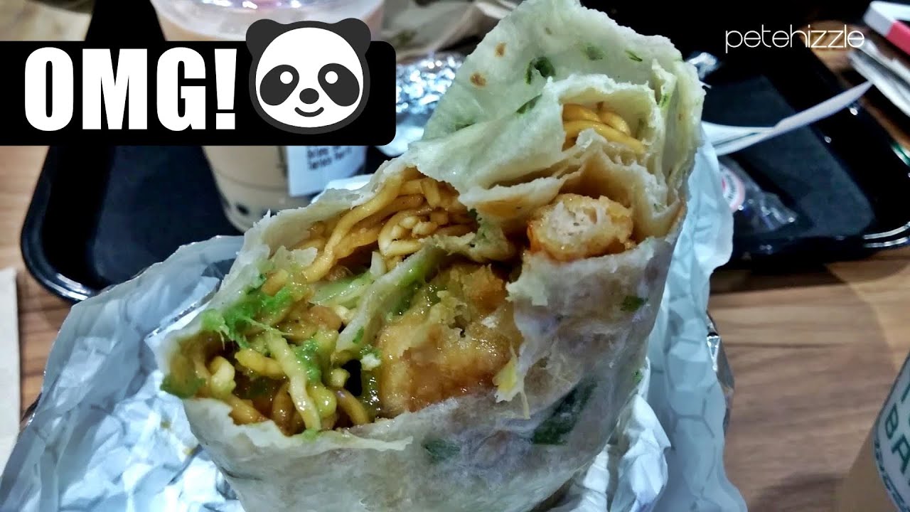 GREEN ONION PANCAKE BURRITOS AT PANDA EXPRESS! - YouTube