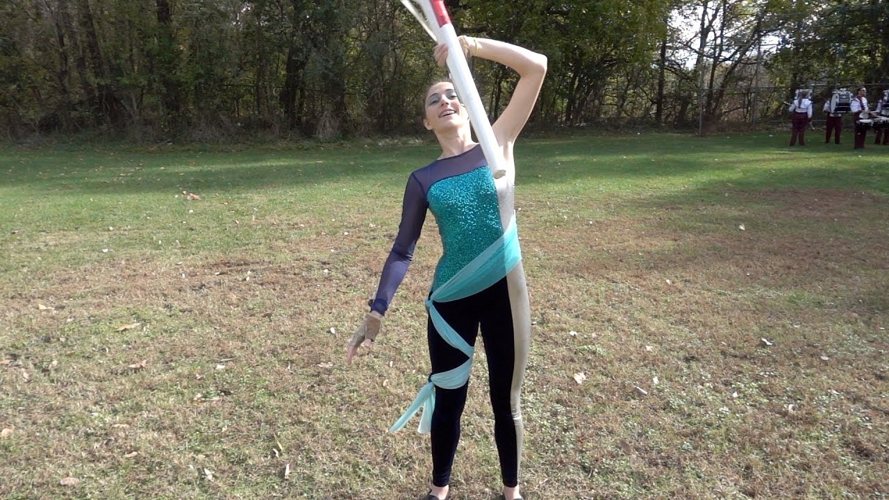 rifle twirling girl in slow motion - YouTube