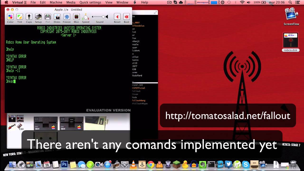 Fallout Robco Terminal Simulator for the Apple II - YouTube