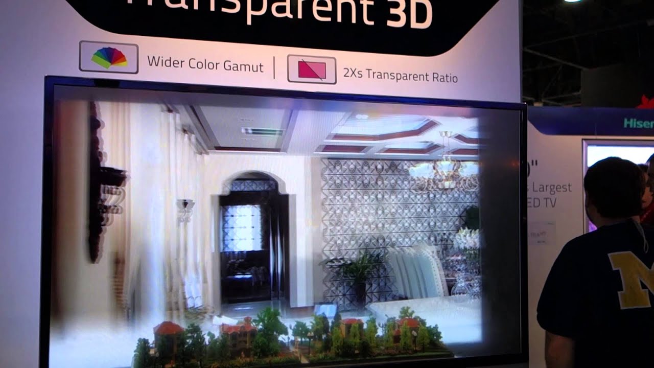 Hisense transparent 3D TV @ CES 2013 - YouTube