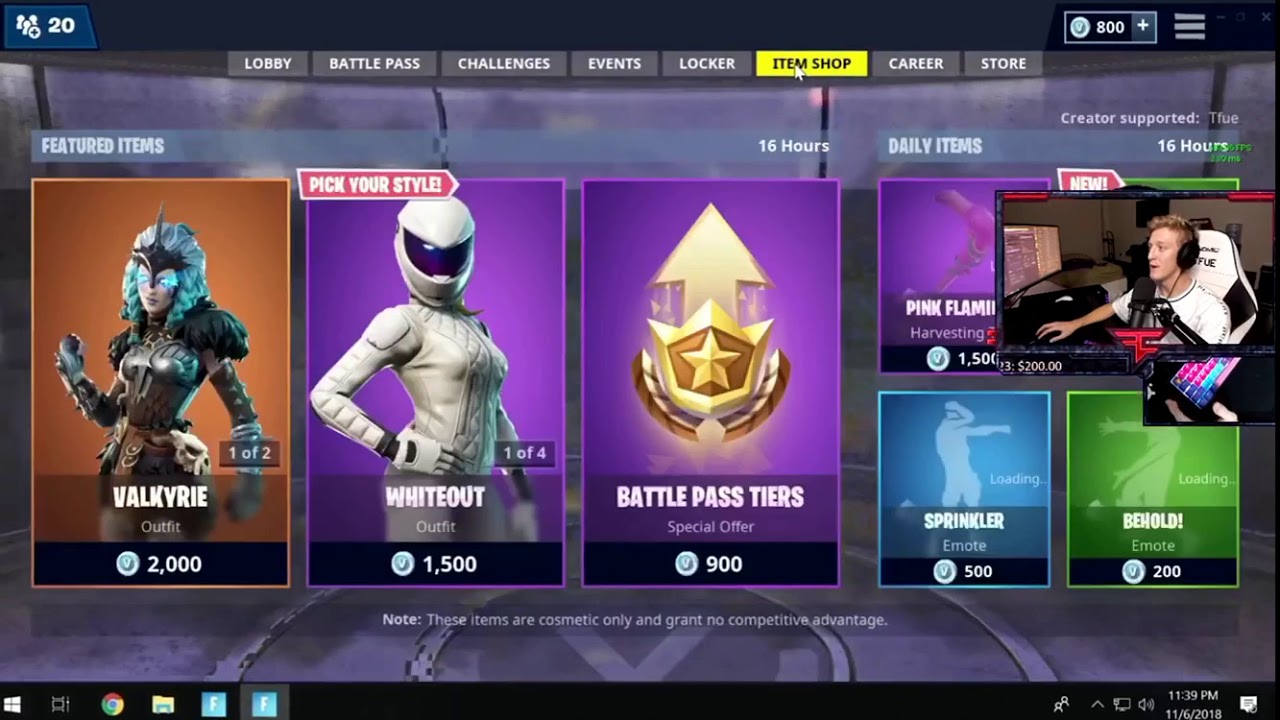 TFUE FINALLY buys a skin.... - YouTube