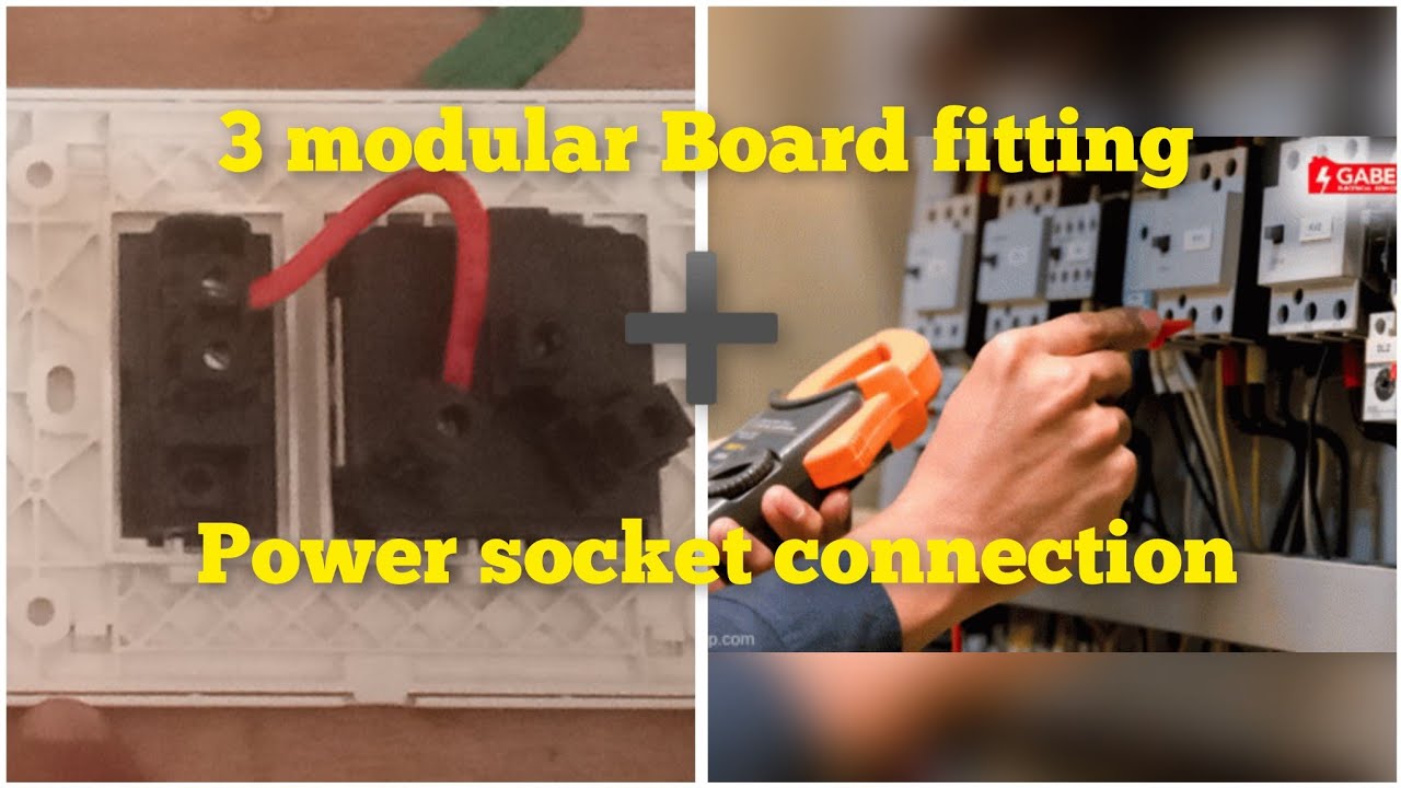"3Easy Steps To Connect Modular Power Socket With 3 modular Plate. A ...