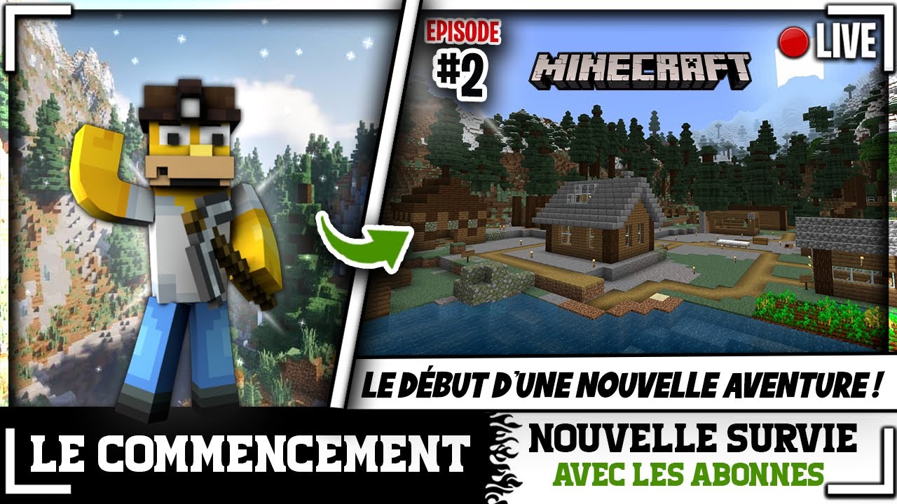 CONSTRUISONS NOTRE VILLAGE - SURVIE MINECRAFT ! #2 [LIVE MINECRAFT ...