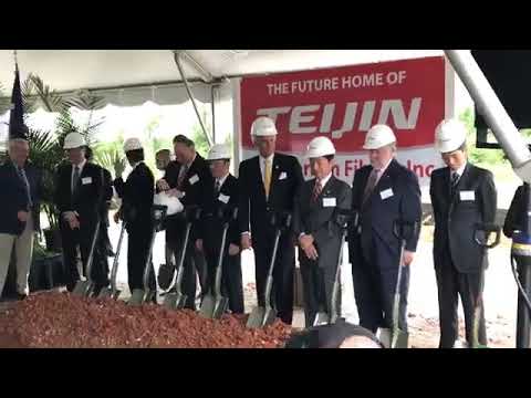 Groundbreaking of Teijin Carbon Fiber in Greenwood SC 2018 - YouTube