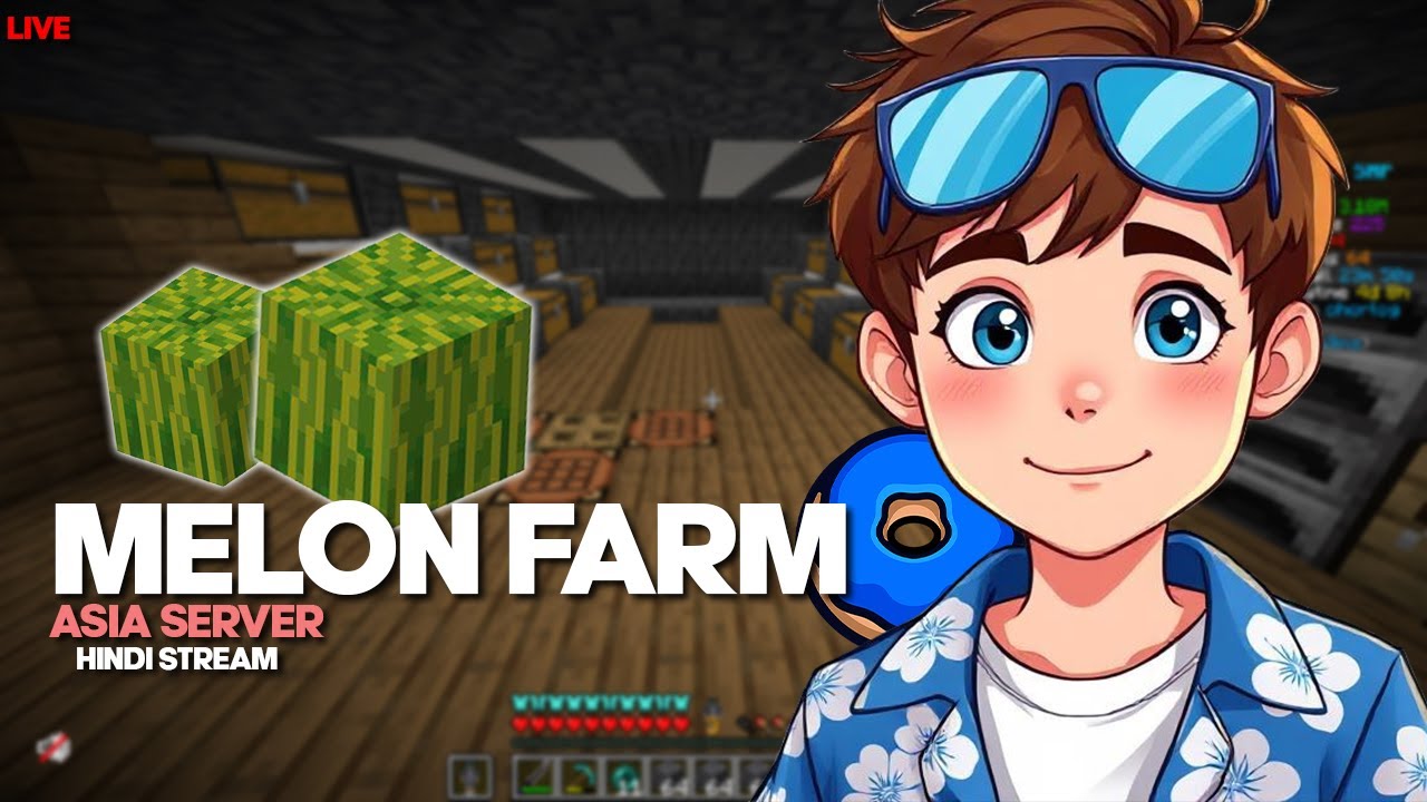 MELON FARM on Donut SMP!! 🏰 ( HINDI STREAM ) - YouTube