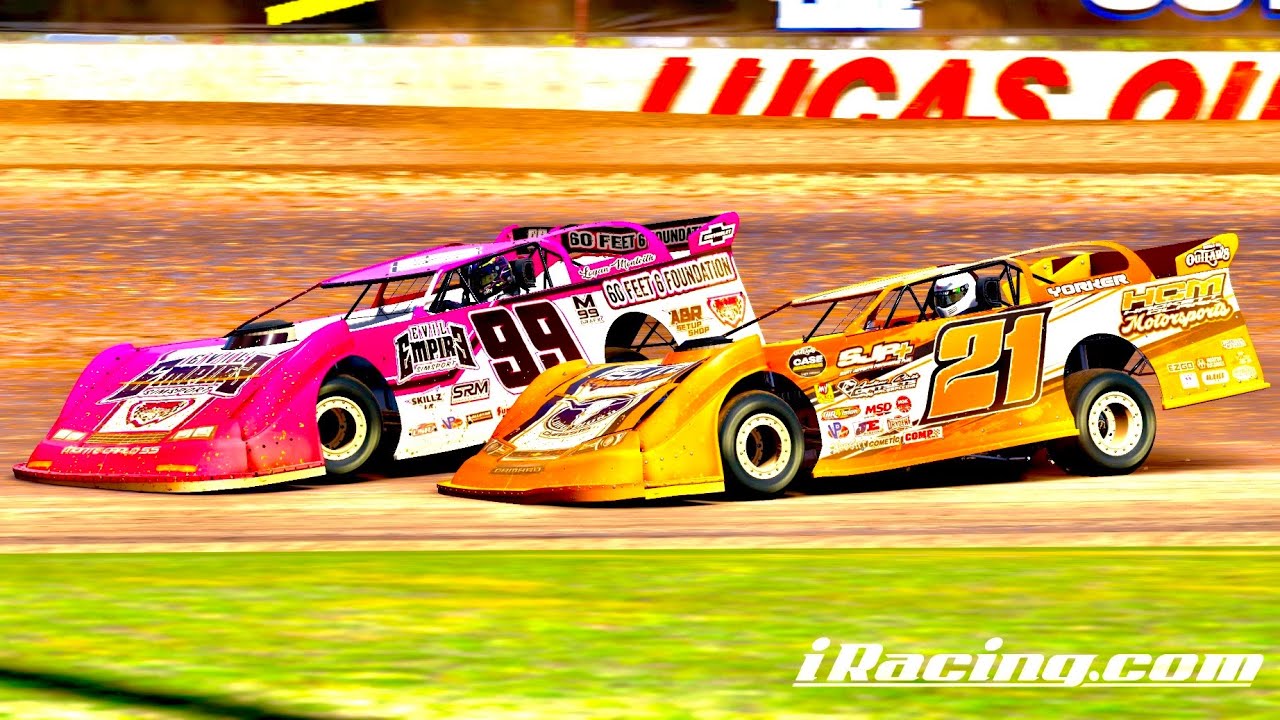 iRacing Dirt Pro Late Models at Lucas Oil - YouTube