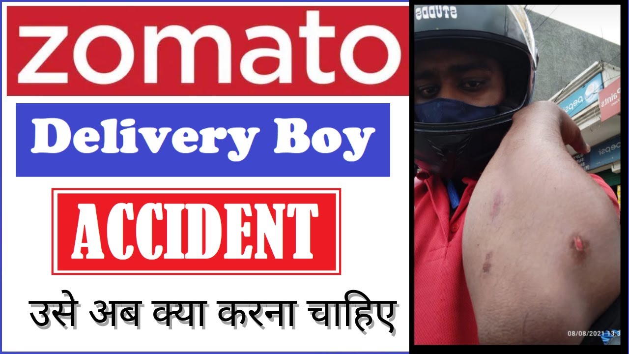 Zomato Delivery Boy Accident - YouTube