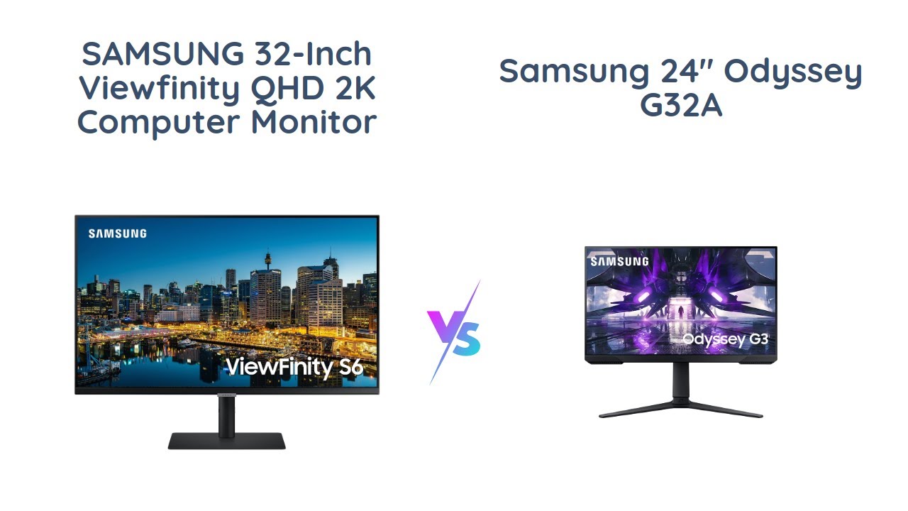 🖥️ Samsung 32-Inch QHD Monitor vs Samsung 24-Inch FHD Gaming Monitor ...