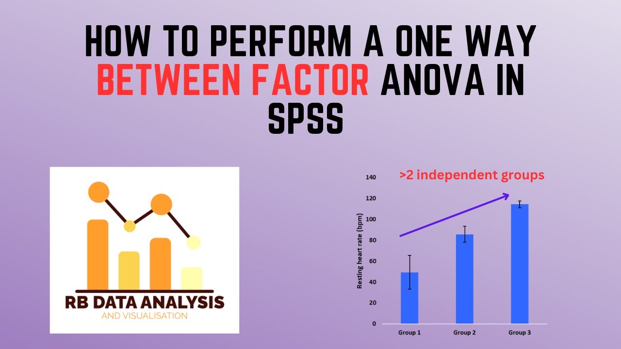 How to perform a one way between factor ANOVA in SPSS - YouTube