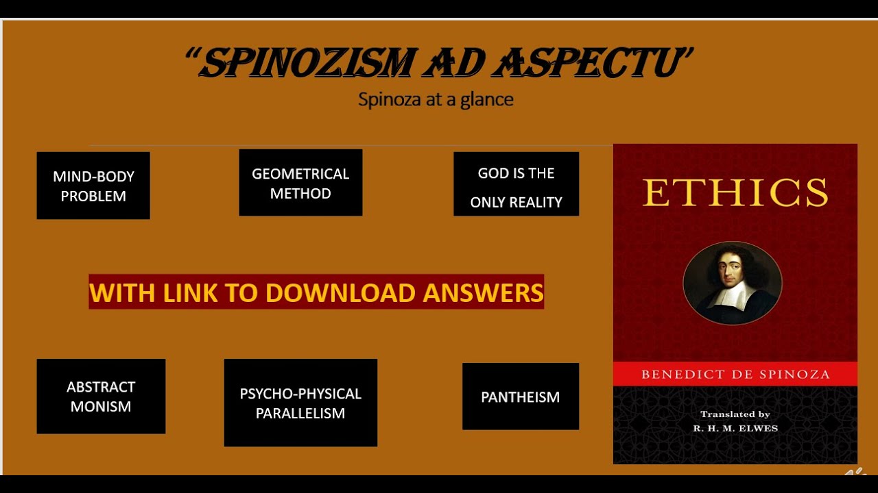 Aspects of the Philosophy of Spinoza - YouTube