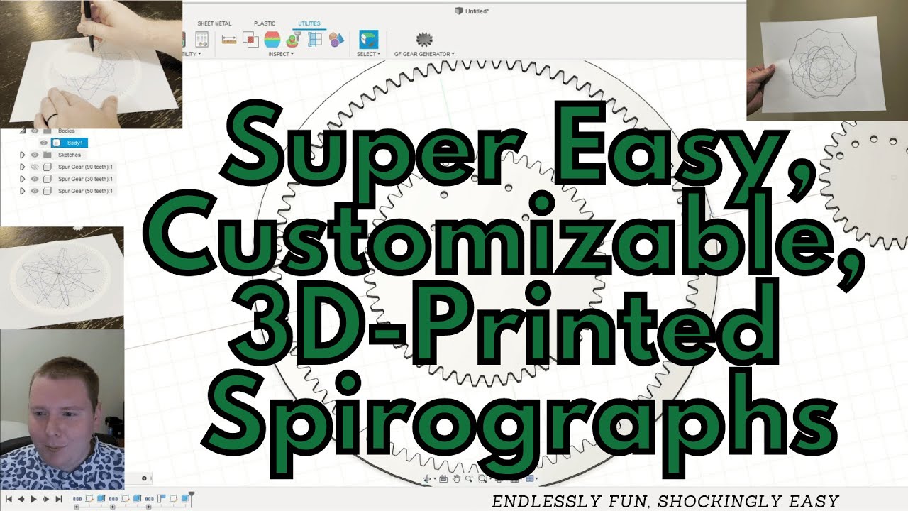 Designing a 3D Printed Spirograph (Fusion 360 Tutorial + FREE STL ...