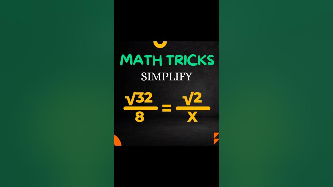 Math Tricks, Math Simplification, Square root problems - YouTube