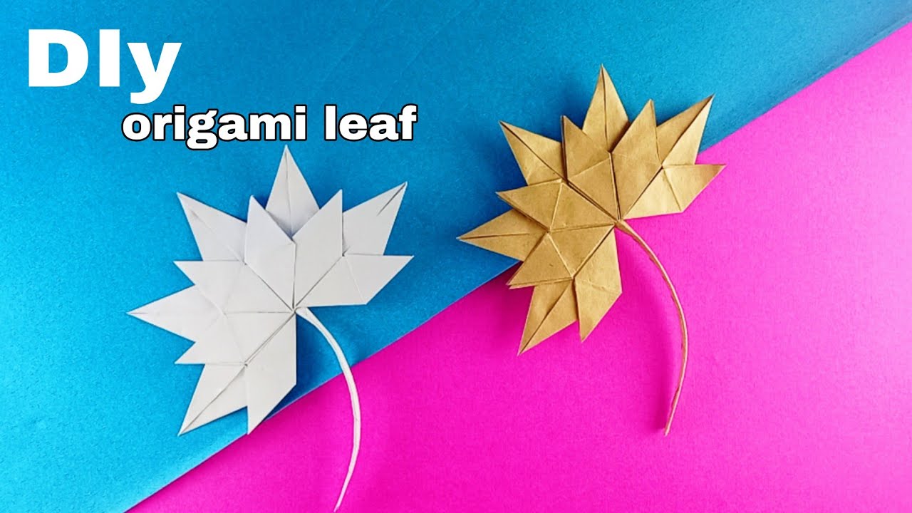 how to make paper leaf | how to make origami paper leaves | paper craft ...