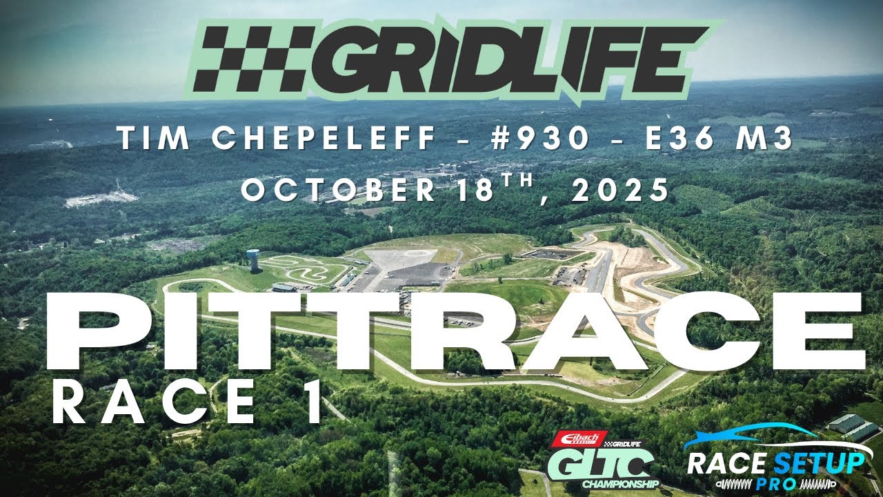 2025 Pitt Race Gridlife GLTC Race 1 - BMW E36 M3 - YouTube