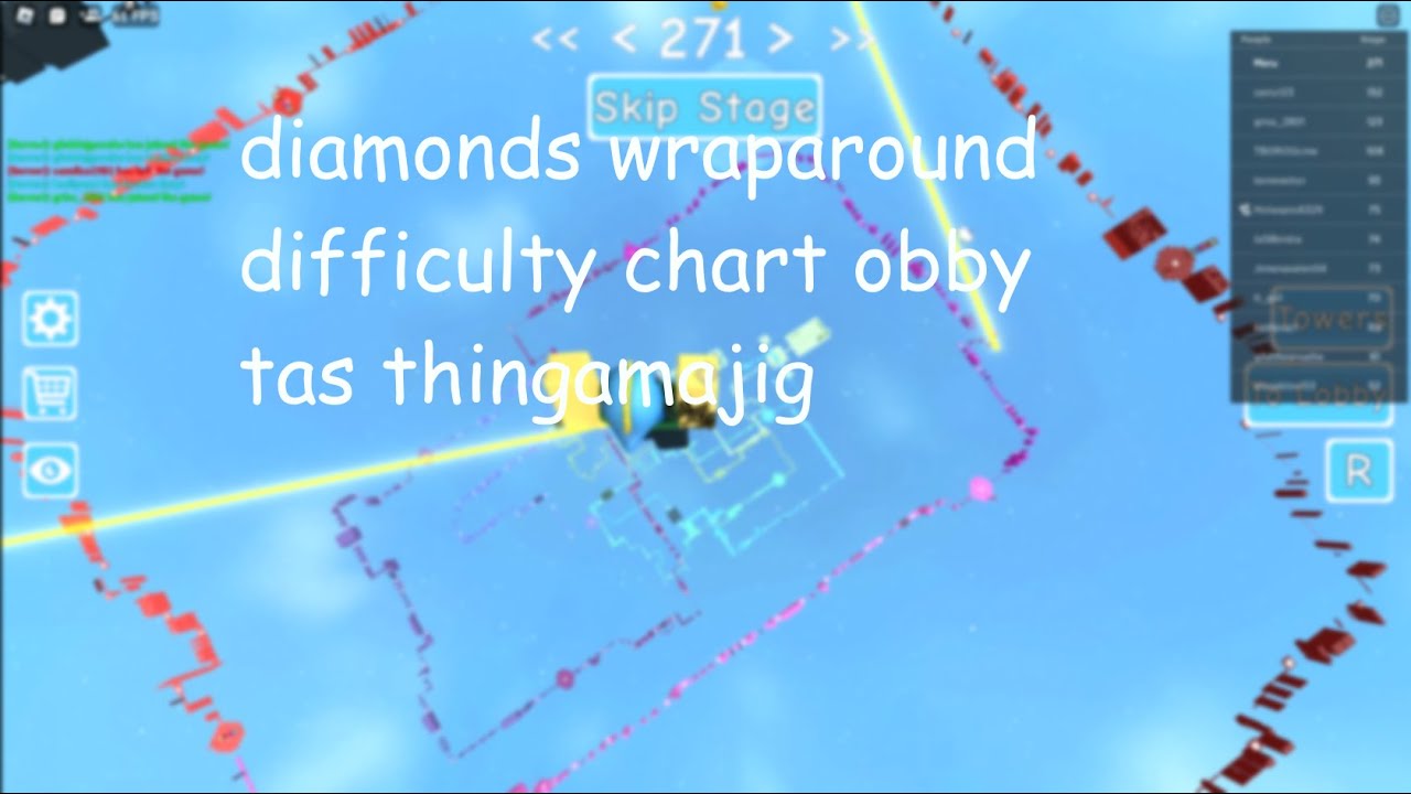 Diamond's Wraparound Difficulty Chart Obby [Whole obby 1 - 273 (TAS ...