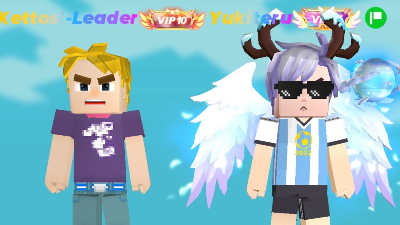 Play in the blockmango bedwars the vip 10 + player in my team 🥰😍 - YouTube