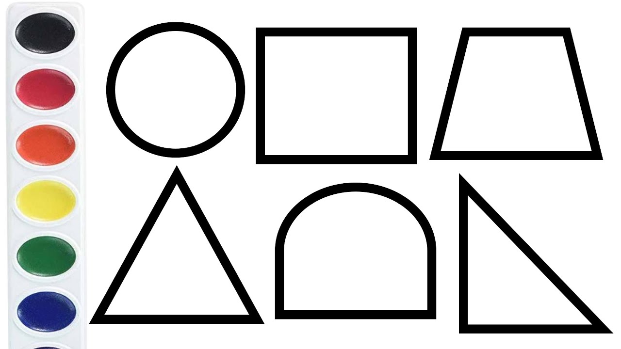 2D shapes drawing for kids | Lean 2d shapes | Colors for toddlers ...