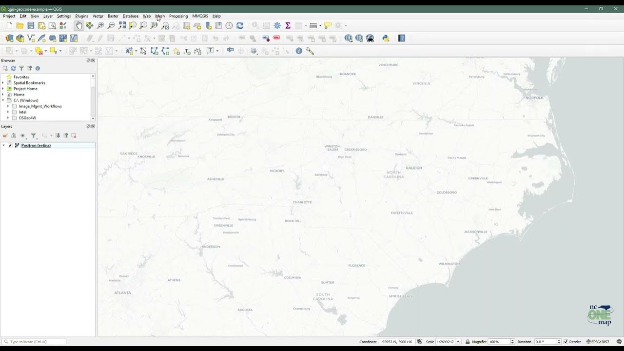 Geocoding with the AddressNC Web Service Using QGIS - YouTube