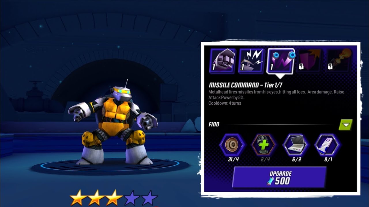 Unlocking and playing with metalhead in TMNT Legends - YouTube