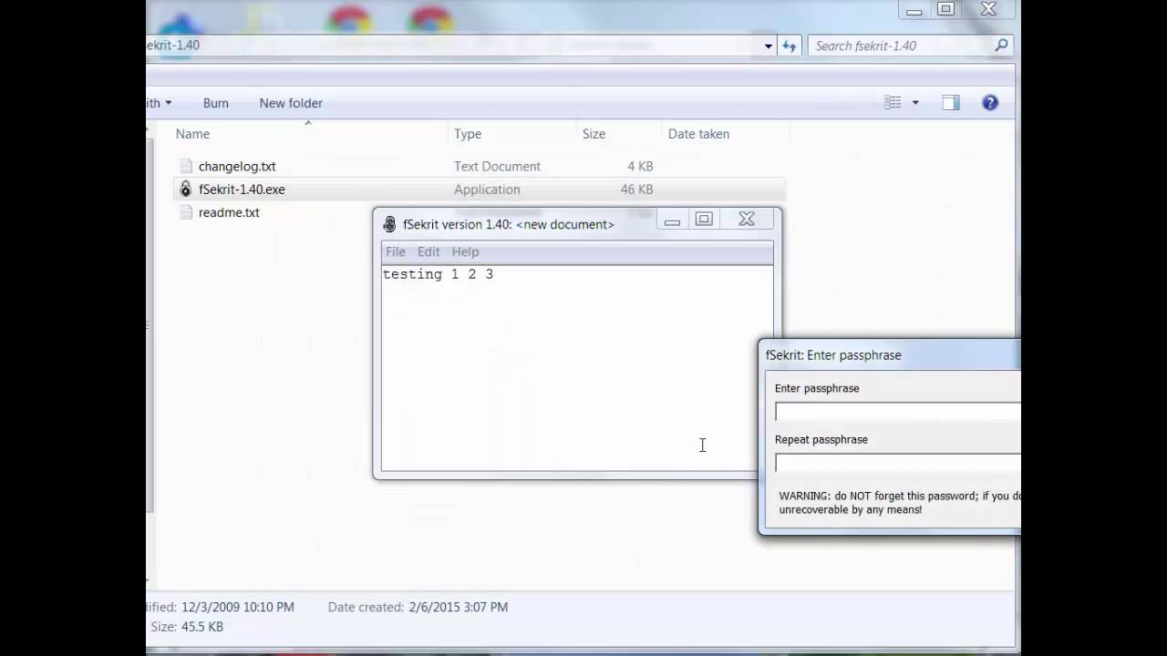 fsekrit Create your own encrypted text files - YouTube