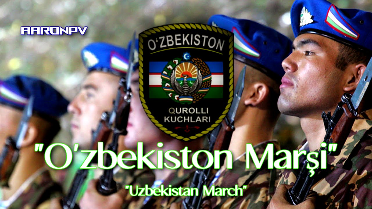 Uzbek Military March - "Ўзбекистон марши" ("Uzbekistan March") - YouTube