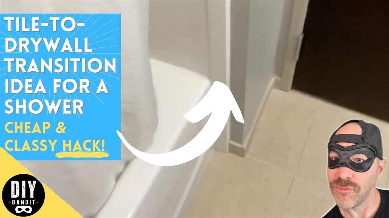 ️🔥 Tile-to-Drywall Transition Idea for a Shower Creative & Cheap DIY ...
