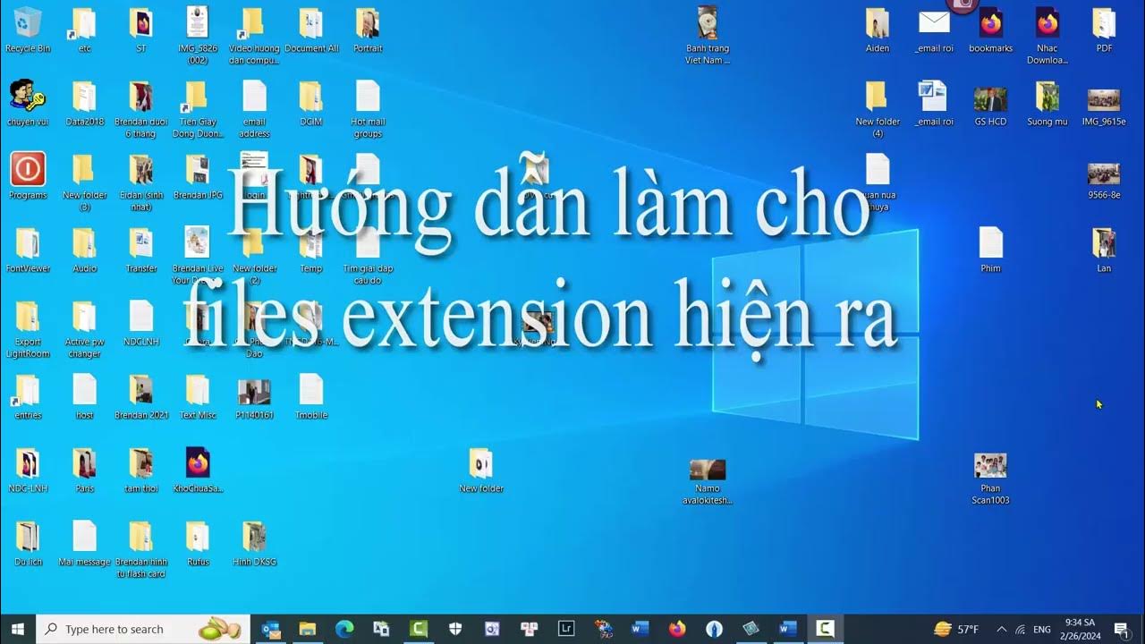 Hướng dẫn làm cho files extensions hiện ra - YouTube