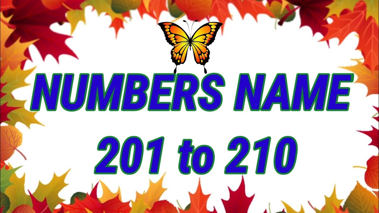Number names 201 to 210। 201 to 210 numbers name। Number names। number ...