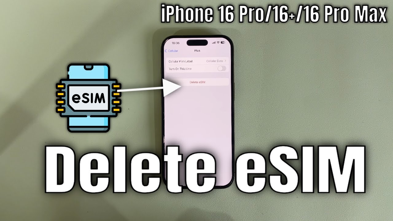 How to permanently delete eSIM from iPhone 16 Pro/Pro Max - YouTube