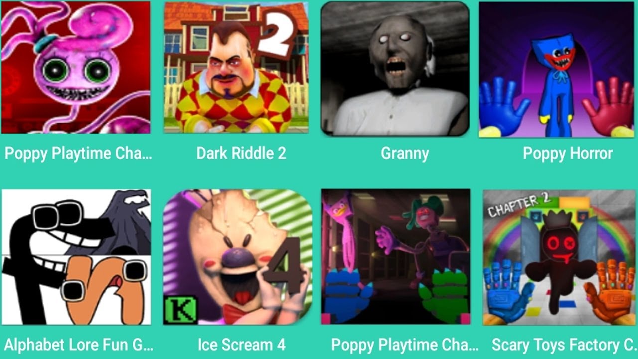 Poppy Playtime Chapter 2,Dark Riddle 2,Granny,Poppy Horror,Alphabet ...