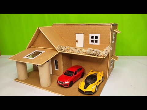 wow,beautiful cardboard House|how to make a small cardboard House ...