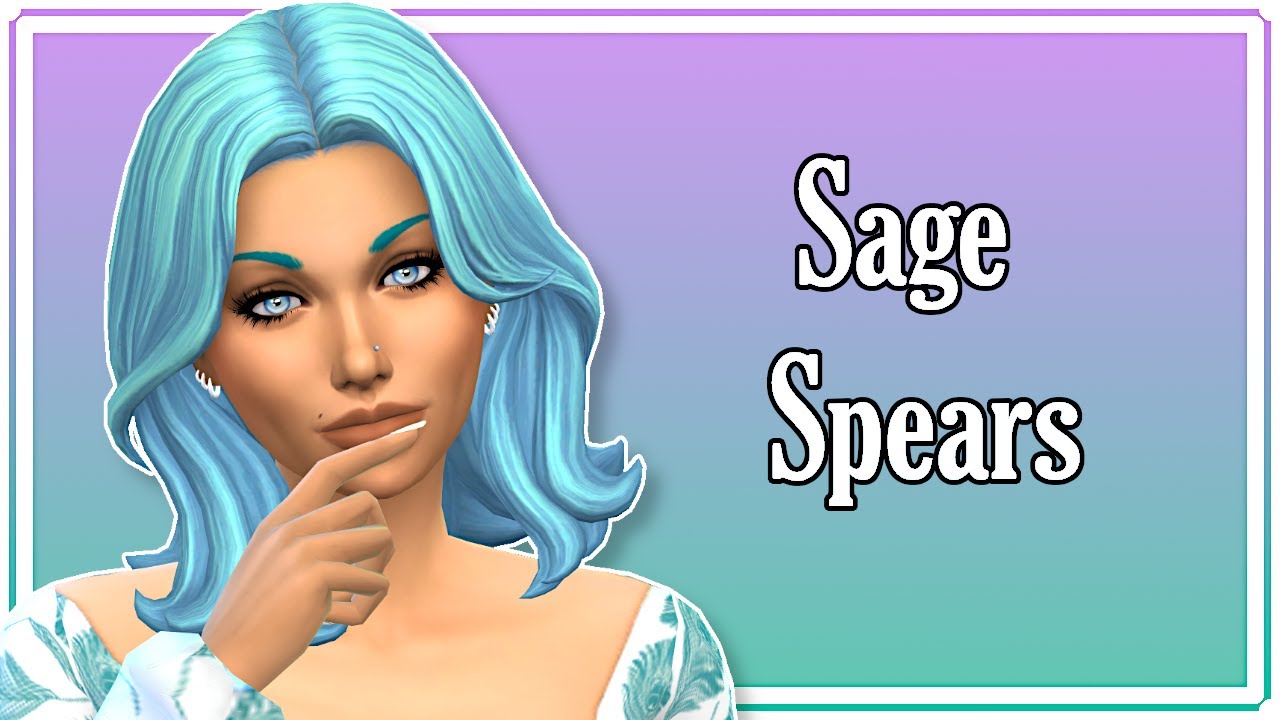 The Sims 4 Create A Sim: Sage Spears 💚 - YouTube