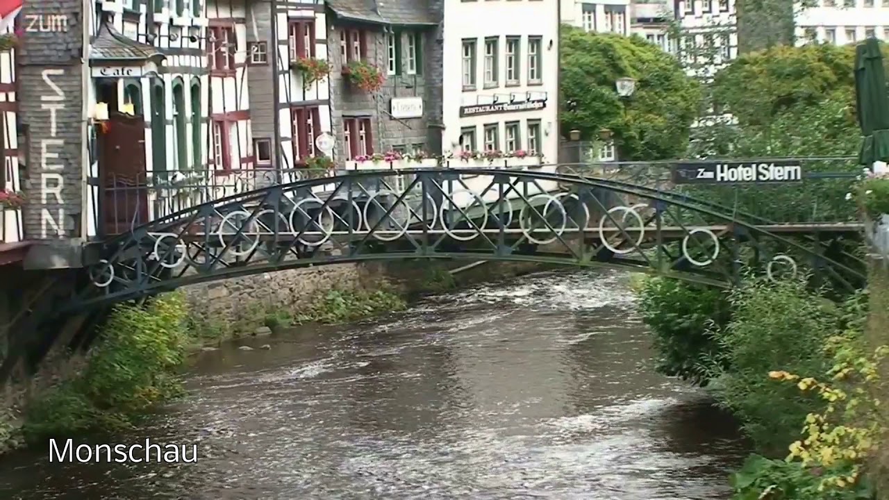 Motorradtour Eifel 2014 Um den Rursee, Monschau, Nideggen - YouTube