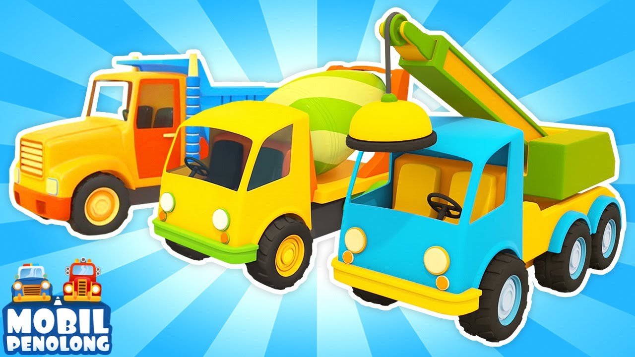 Kartun & Video Pembelajaran | Mobil Penolong untuk anak | Truk dump ...