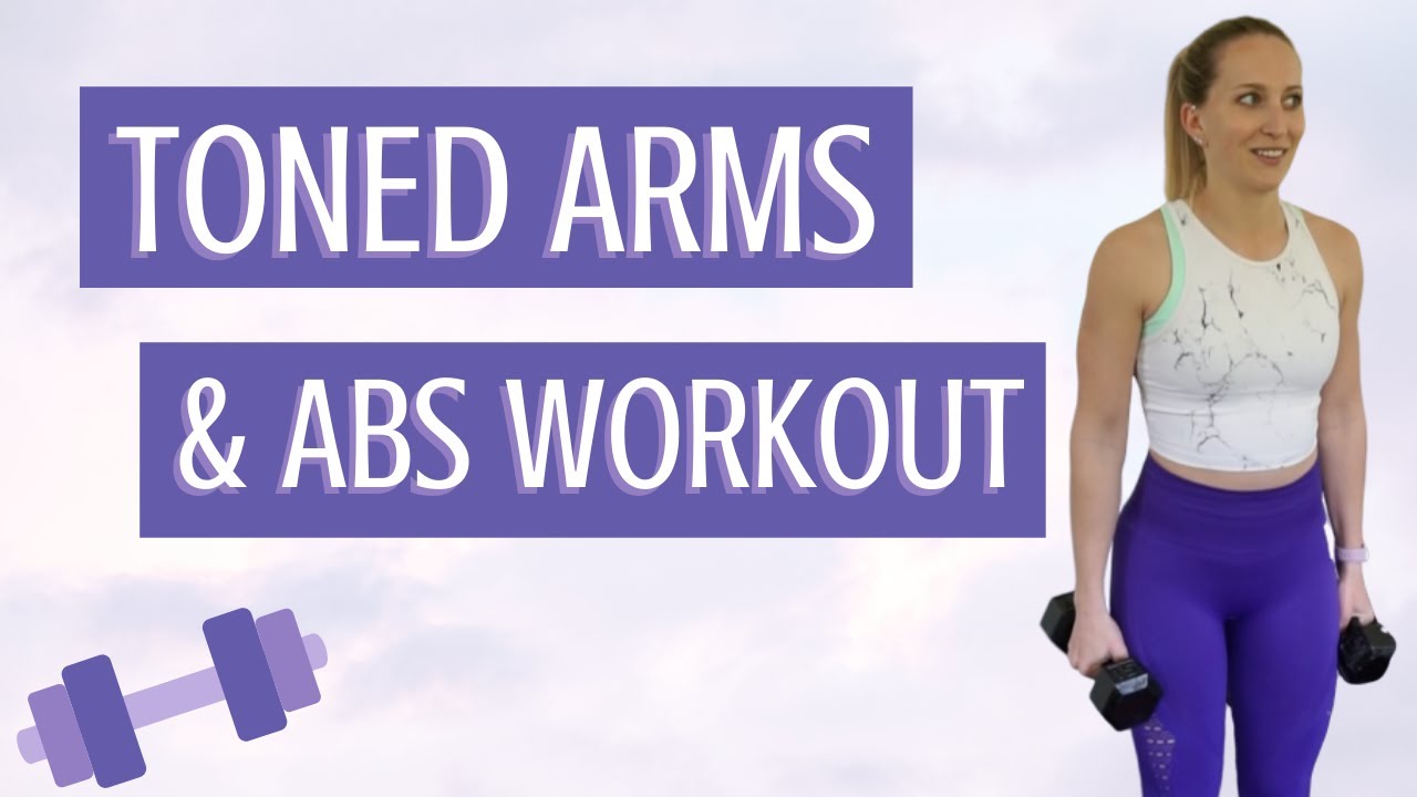TONED ARMS AND FLAT BELLY WORKOUT | Dumbbell workout - YouTube