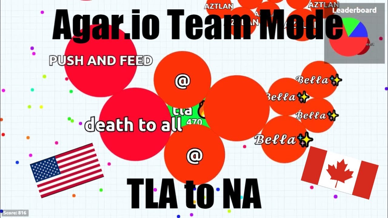Agar.io Team Mode: Best of NA Servers - YouTube