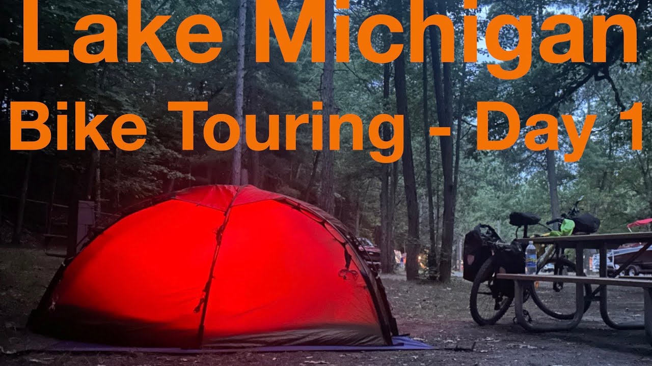 Lake Michigan Loop - Day 1 Bike Touring Elmira Michigan to Burt Lake ...