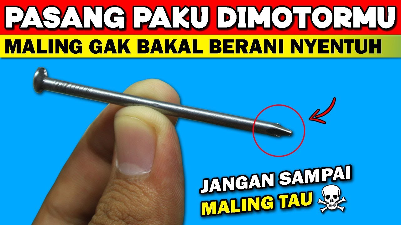 Cuma modal paku bekas gak perlu takut motor di curii.!!! - YouTube