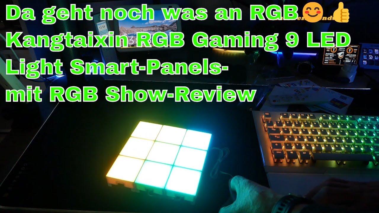 Da geht noch was an RGB😊👍Kangtaixin RGB Gaming 9 LED Light Smart-Panels ...