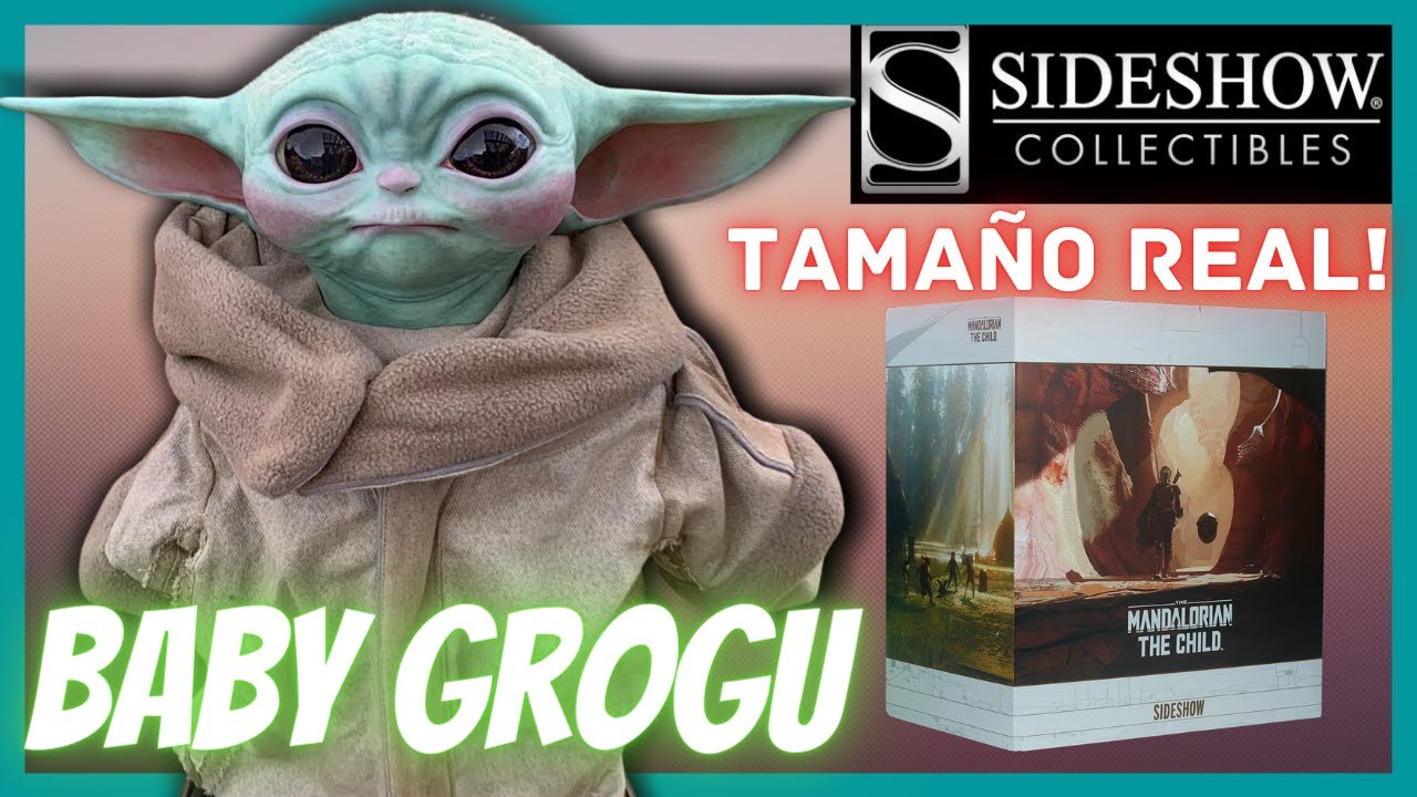 Baby Grogu Sideshow Collectibles💕 unboxing Español // Baby Yoda Tamaño ...